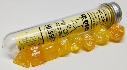 Lab Dice - Borealis canari avec chiffres blancs (Dés) - LilloJEUX