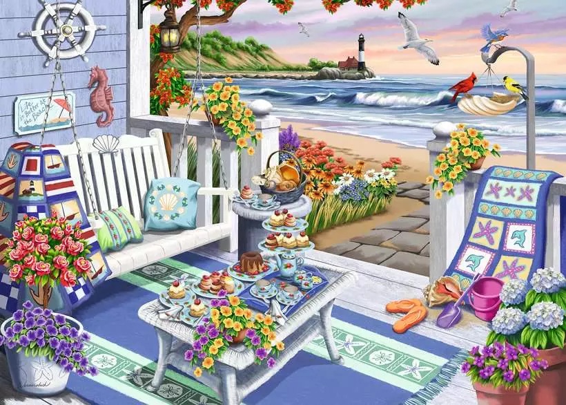 Goûter en Bord de Mer (300 pièces Large) - Ravensburger - LilloJEUX