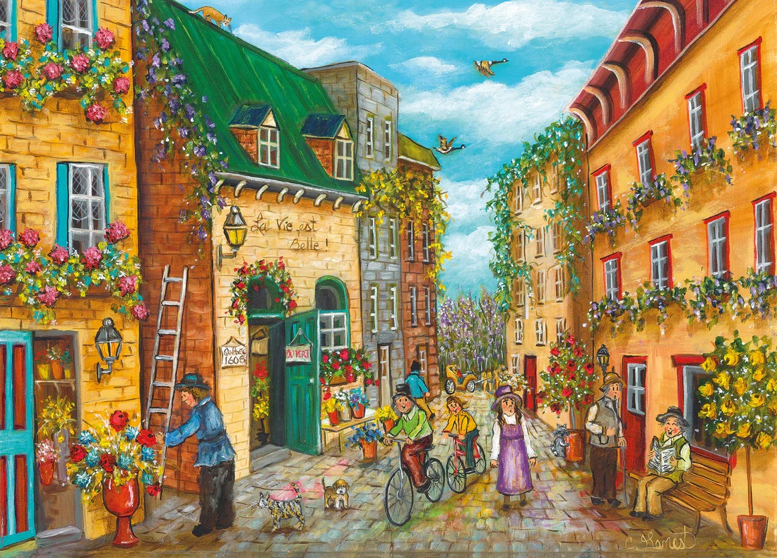 Christine Genest - La Ruelle aux 1001 Fleurs (1000 pièces) - Clementoni ...